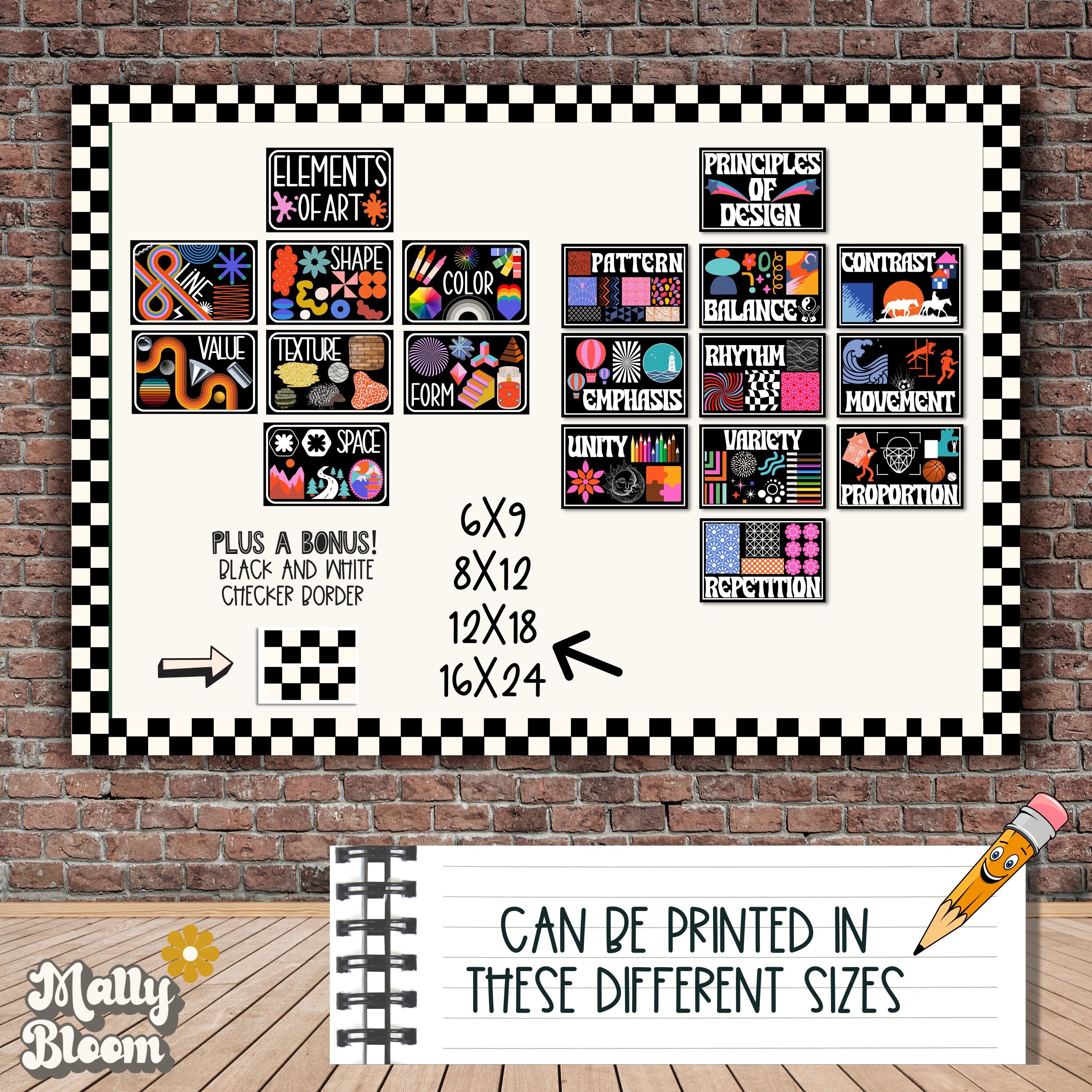 Elements of Art, Principles of Design Poster Bundle, Classroom Decor ...