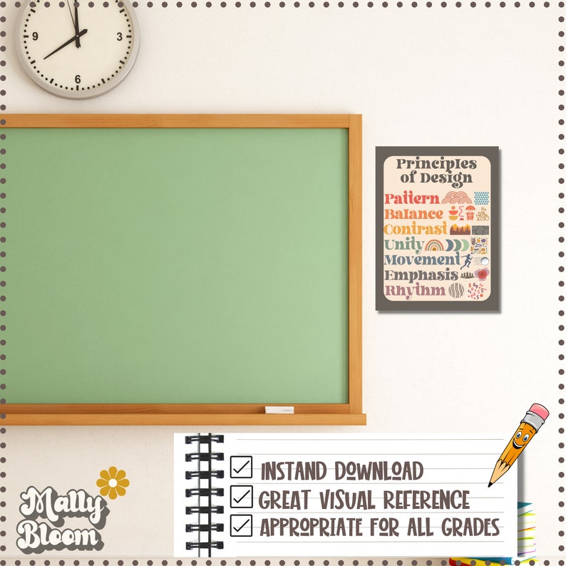Elements Of Art Classroom Poster Art Classroom Wall Decor Etsy