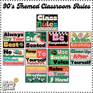 Classroom Rules Poster Bundle, Classroom Expectations, Bulletin Board ...