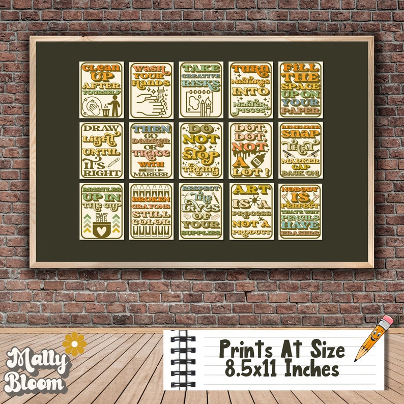 Art Classroom Rules and Procedure Poster Bundlegrowth - Etsy