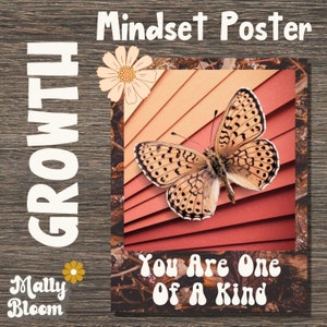 Middle School Boho Classroom Decor, Growth Mindset Poster, Positive ...
