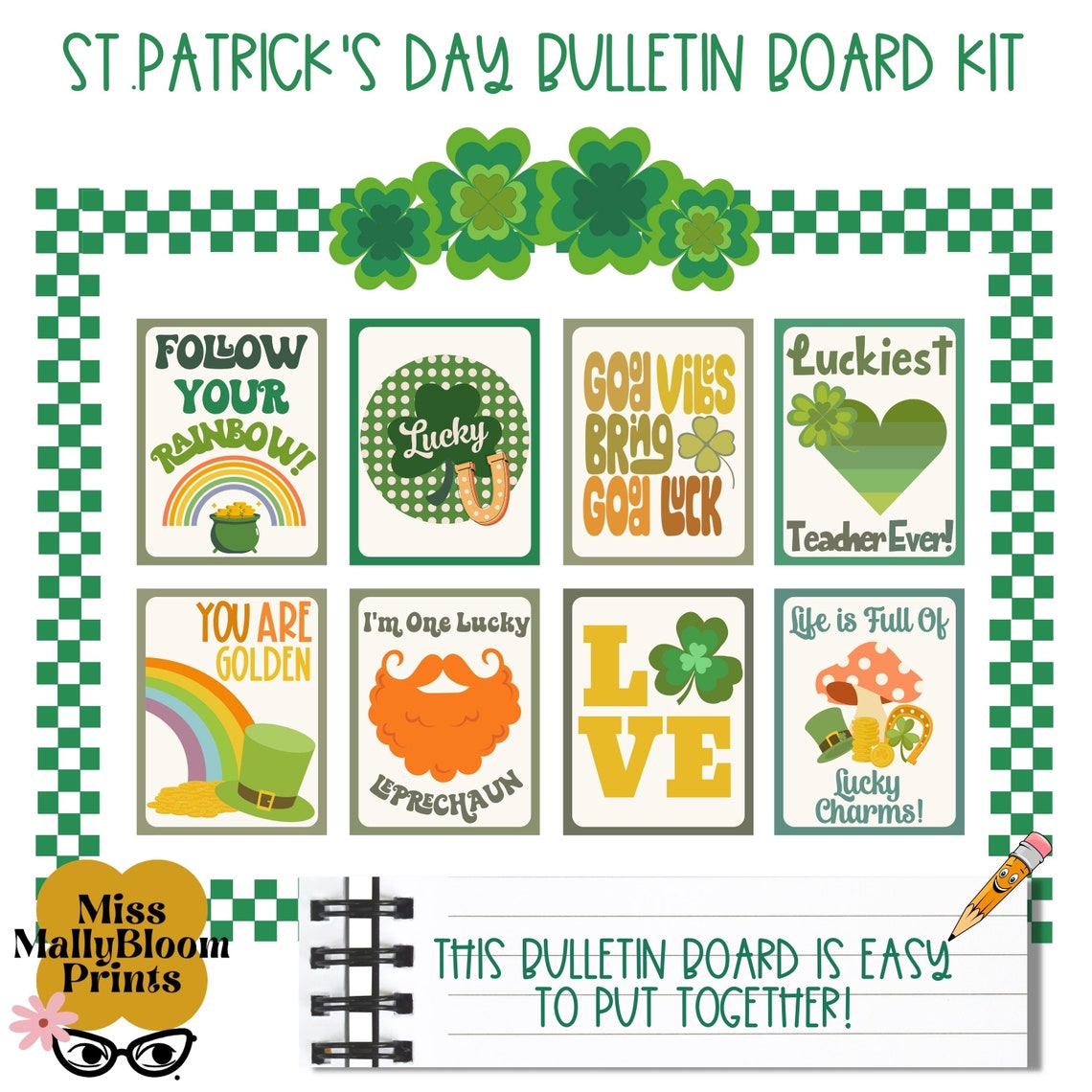 St.patrick's Day March Bulletin Board Kit Holiday | Etsy