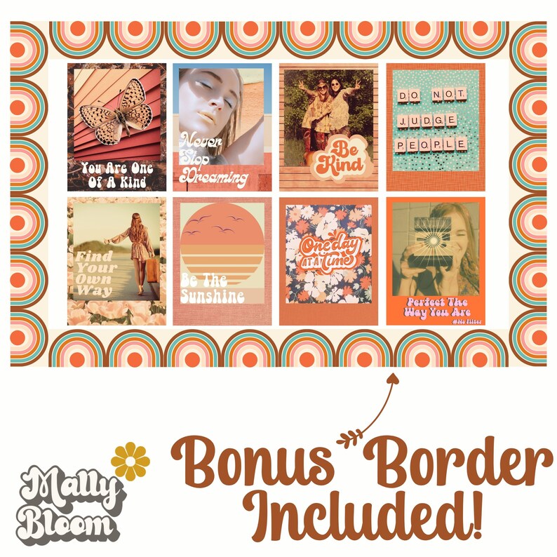 Boho Retro Classroom Decor Growth Mindset Poster - Etsy