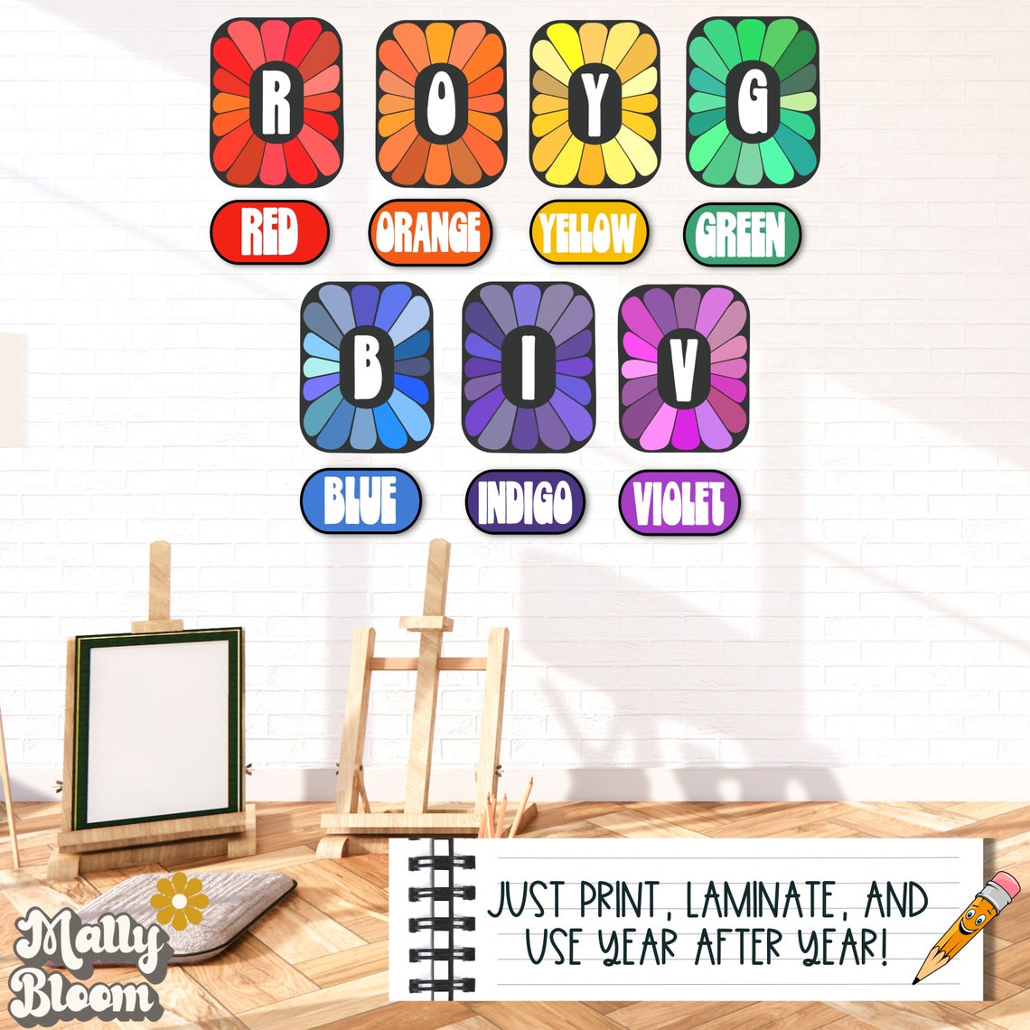 ROYGBIV Art Classroom Poster Bundle Art Class Rainbow - Etsy