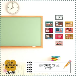 Classroom Rules Poster Bundle_bulletin Board Kit or Classroom Decor ...