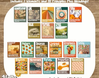 Elements of Art and Principles of Design Posters Bundle, Art Classroom ...