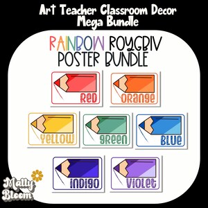 Rainbow Elements of Art Classroom Decor Bundle,principles of Design ...