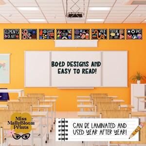 Elements of Art, Principles of Design Poster Bundle, Classroom Decor ...