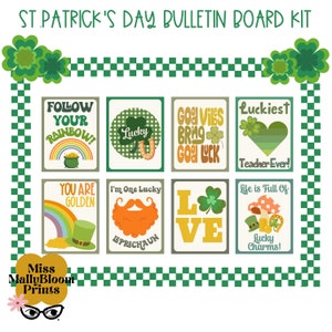 St.patrick's Day March Bulletin Board Kit, Holiday Classroom Decor ...