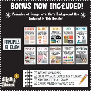 Classroom Poster Bundle , Principles of Design Classroom Decor Bundle ...