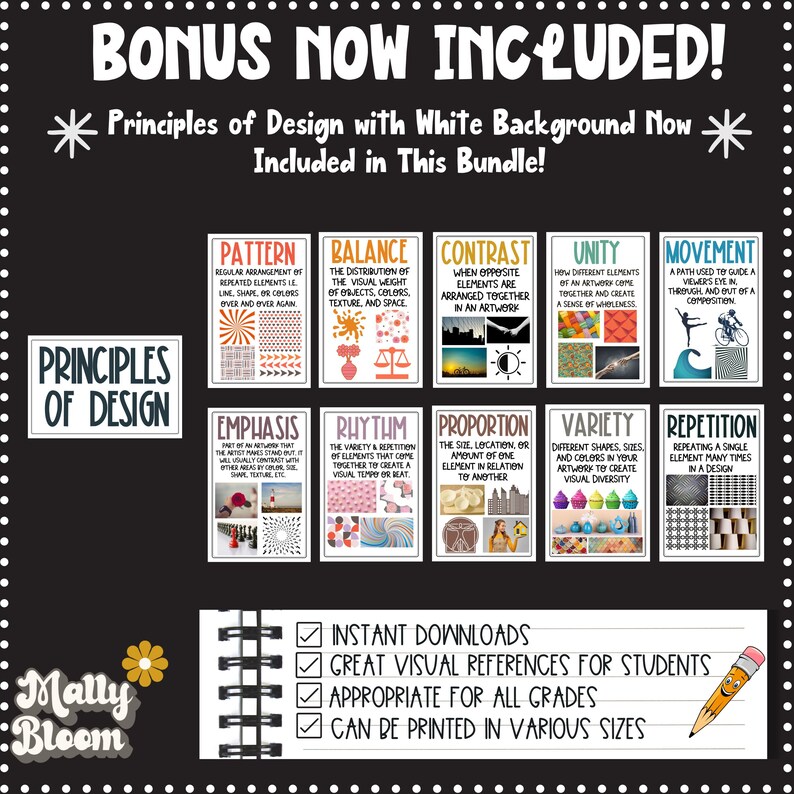 Classroom Poster Bundle , Principles of Design Classroom Decor Bundle ...