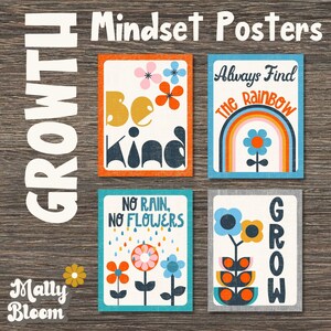 Growth Mindset Poster Bundle, Classroom Quotes Decor, Bulletin Board ...