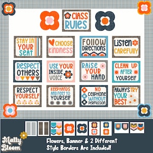 Classroom Rules Poster Bundle_bulletin Board Kit or Classroom Decor ...