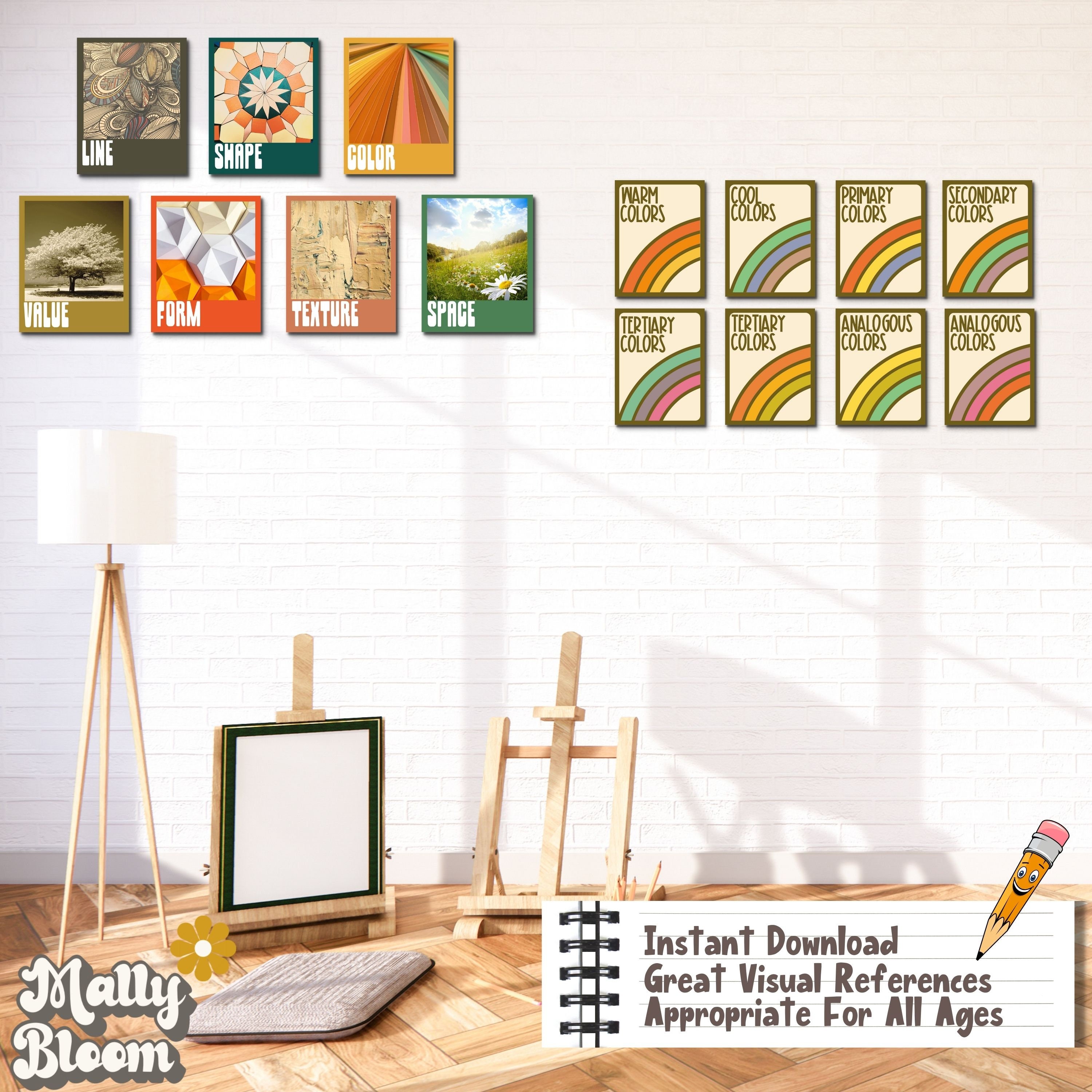 Art Classroom Decorcolor Theory Poster Bundlecolor Wheelart - Etsy