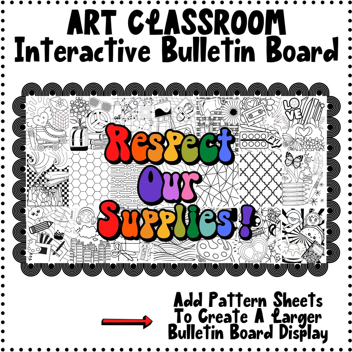 Art Classroom Decor Bulletin Board Kit Art Room Decor Art - Etsy