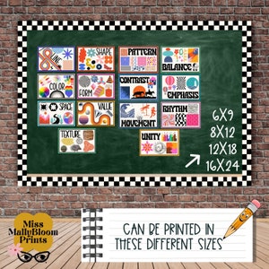 Art Classroom Decor Bundle, Elements of Art, Principles of Design ...