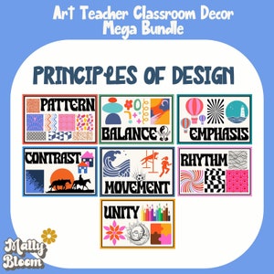 Art Classroom Decor Bundle, Elements of Art, Principles of Design ...