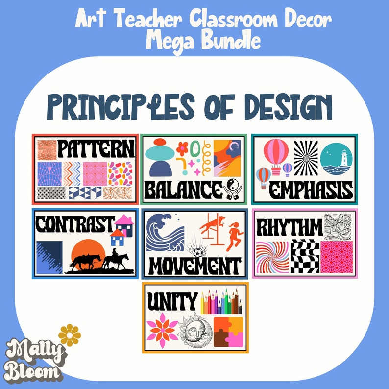 Art Classroom Decor Bundle Elements Of Art Principles Of Etsy