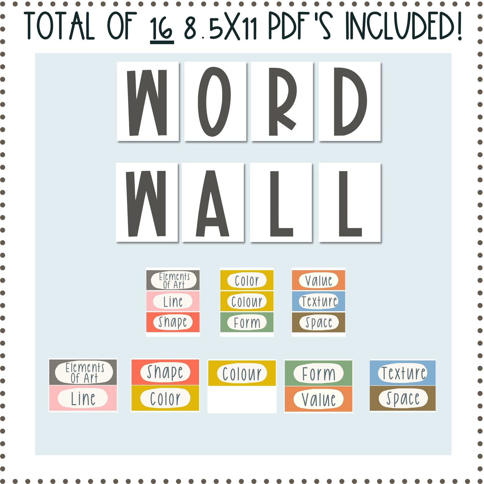 Elements of Art Word Wall Art Classroom Decor Word Wall | Etsy