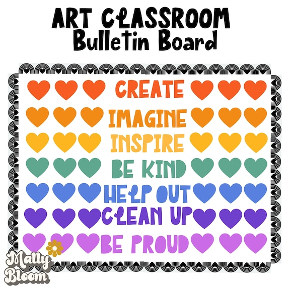 Art Bulletin Board Kit Art Room Decor Art Teacher Decor | Etsy