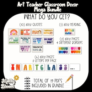 Rainbow Elements of Art Classroom Decor Bundle,principles of Design ...