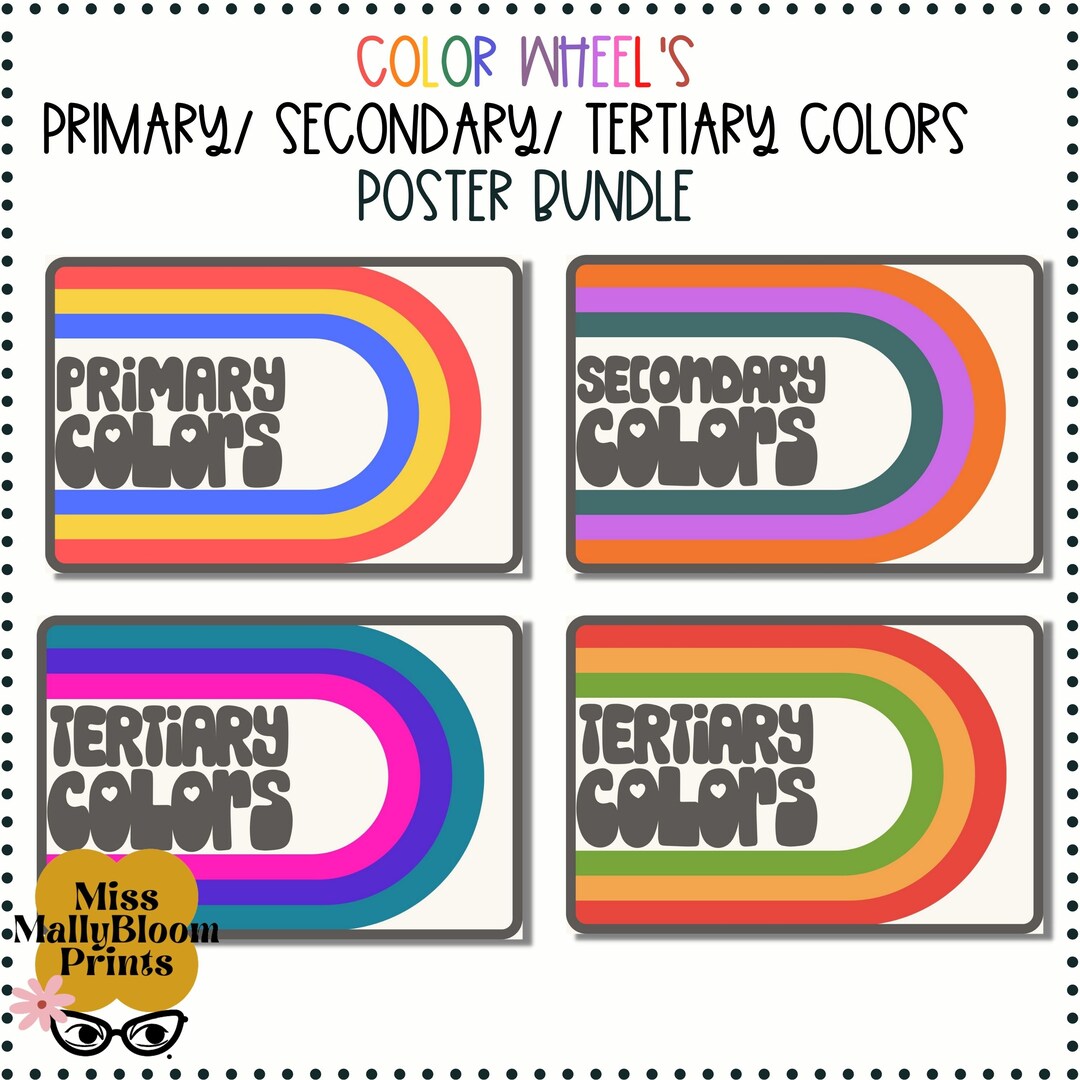 Art Classroom Decor Primary Secondary Tertiary Colors - Etsy