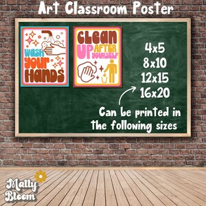 Art Classroom Rules and Procedure Poster Bundle, Art Classroom Decor ...