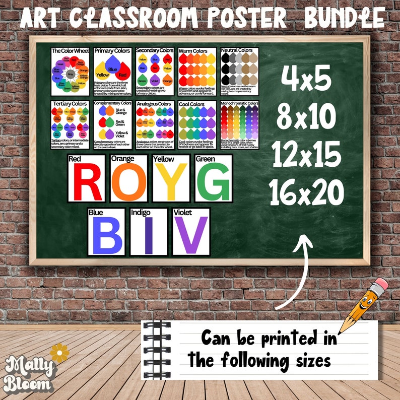 Color Wheel Poster, Art Classroom Decor, Color Wheel Printable, Color ...