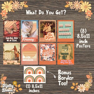 Boho Retro Classroom Decor, Growth Mindset Poster Bundle,middle School ...