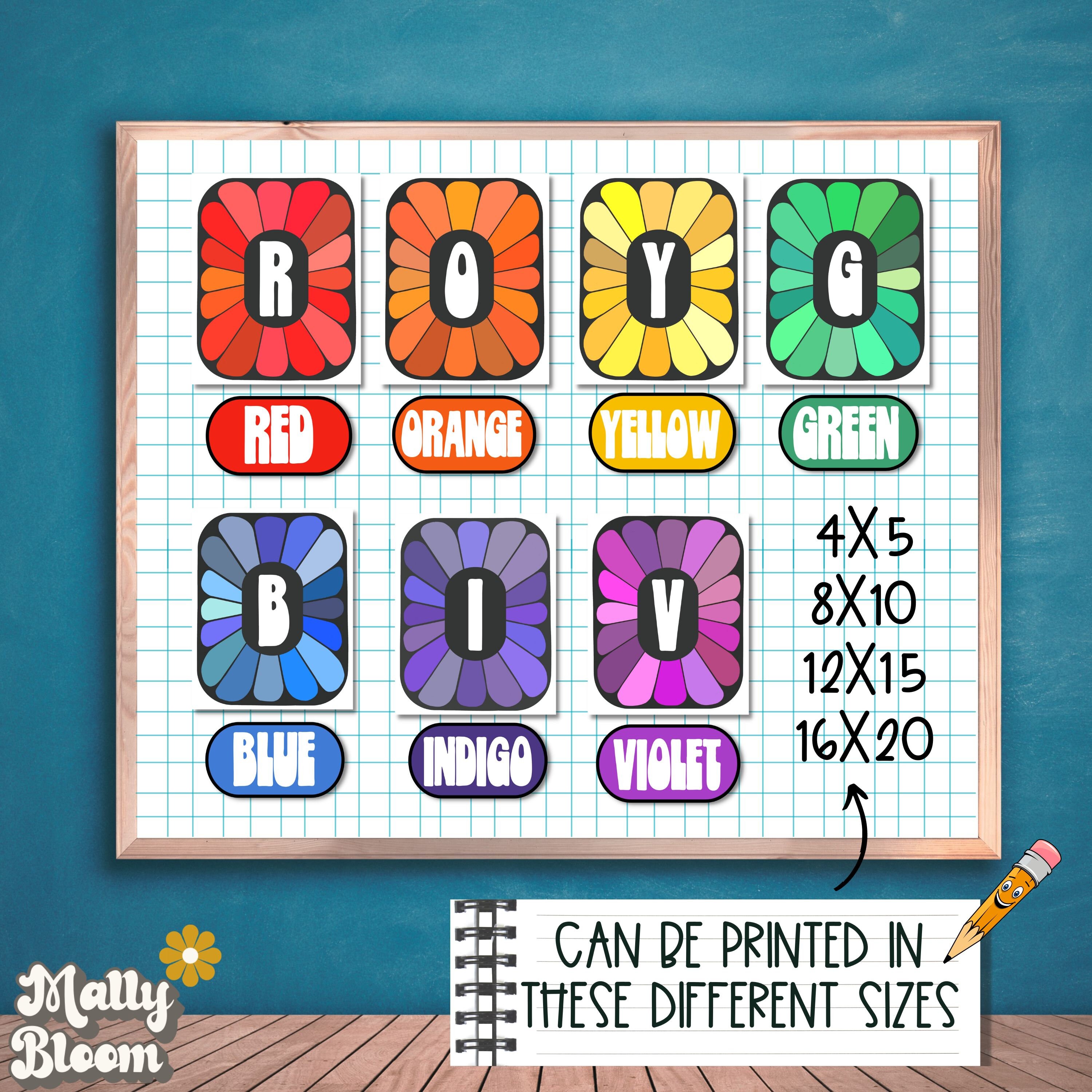 ROYGBIV Art Classroom Poster Bundle Art Class Rainbow - Etsy