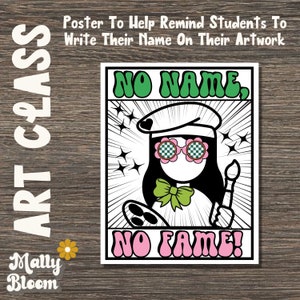 Art Classroom Poster, Art Teacher Decor, Art Classroom Rules,art Class ...