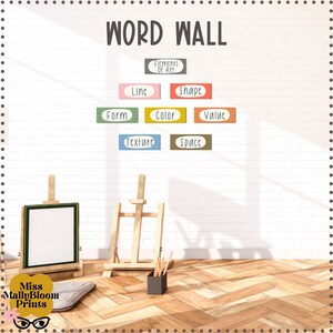 Elements of Art Word Wall Art, Classroom Decor, Word Wall Signs, Art ...