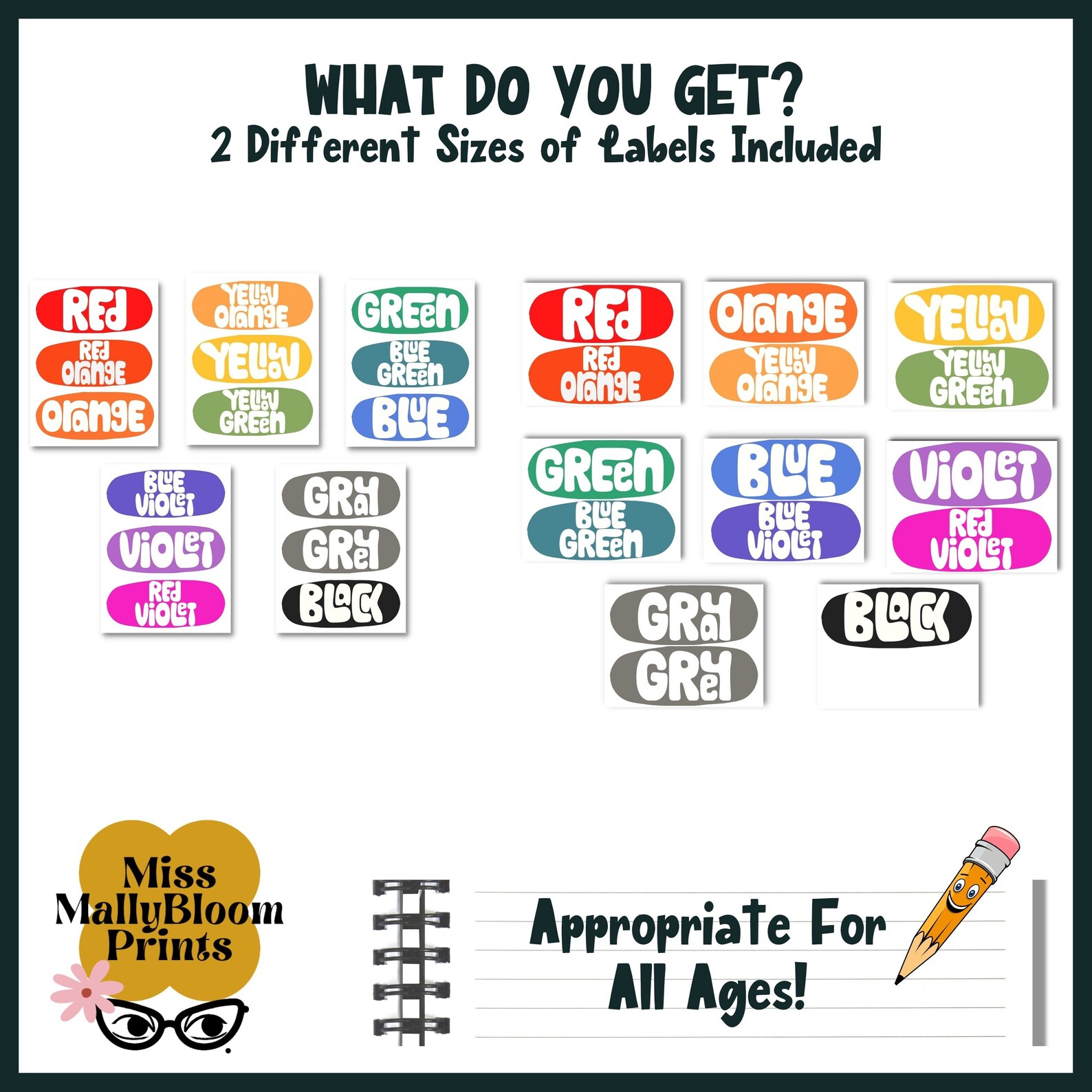 Art Classroom Labels Art Classroom Decor Color Wheel Labels - Etsy