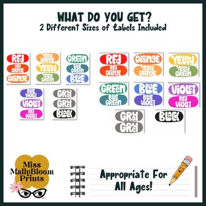 Art Classroom Labels, Art Classroom Decor, Color Wheel Labels, Color ...