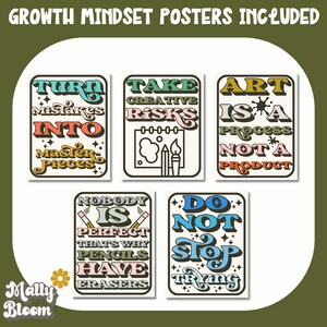 Art Classroom Rules and Procedure Poster Bundle,growth Mindset,art ...