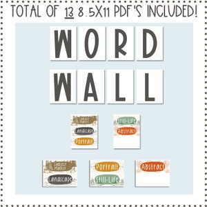 Printable Word Wall Art, Classroom Labels, Classroom Decor, Word Wall ...