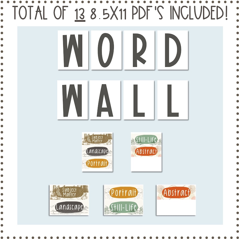 Printable Word Wall Art Classroom Labels Classroom Decor - Etsy