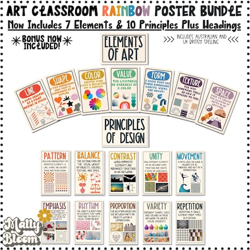 Elements of Art Principles of Design Poster Bundle Classroom - Etsy