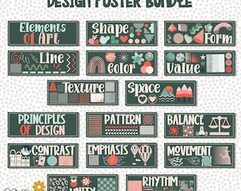 Elements of Art & Principles of Design Poster Set - Etsy