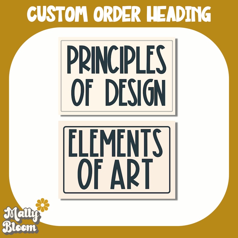 Rainbow Elements of Art and Principles of Design Headings Art - Etsy