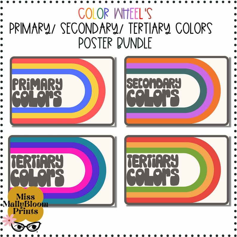 Art Classroom Decorcolor Theory Poster Bundlecolor Wheelart - Etsy