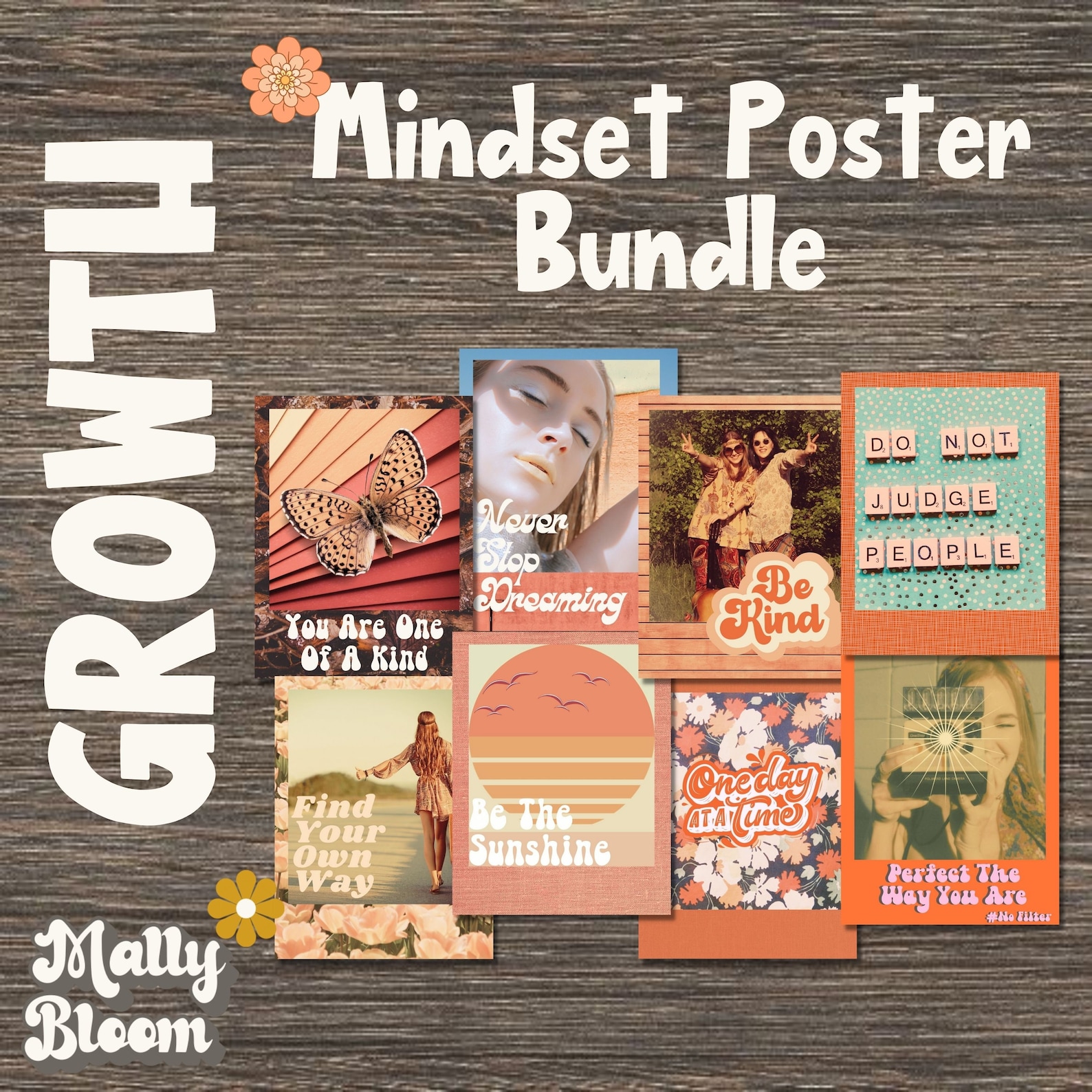 Boho Retro Classroom Decor Growth Mindset Poster - Etsy