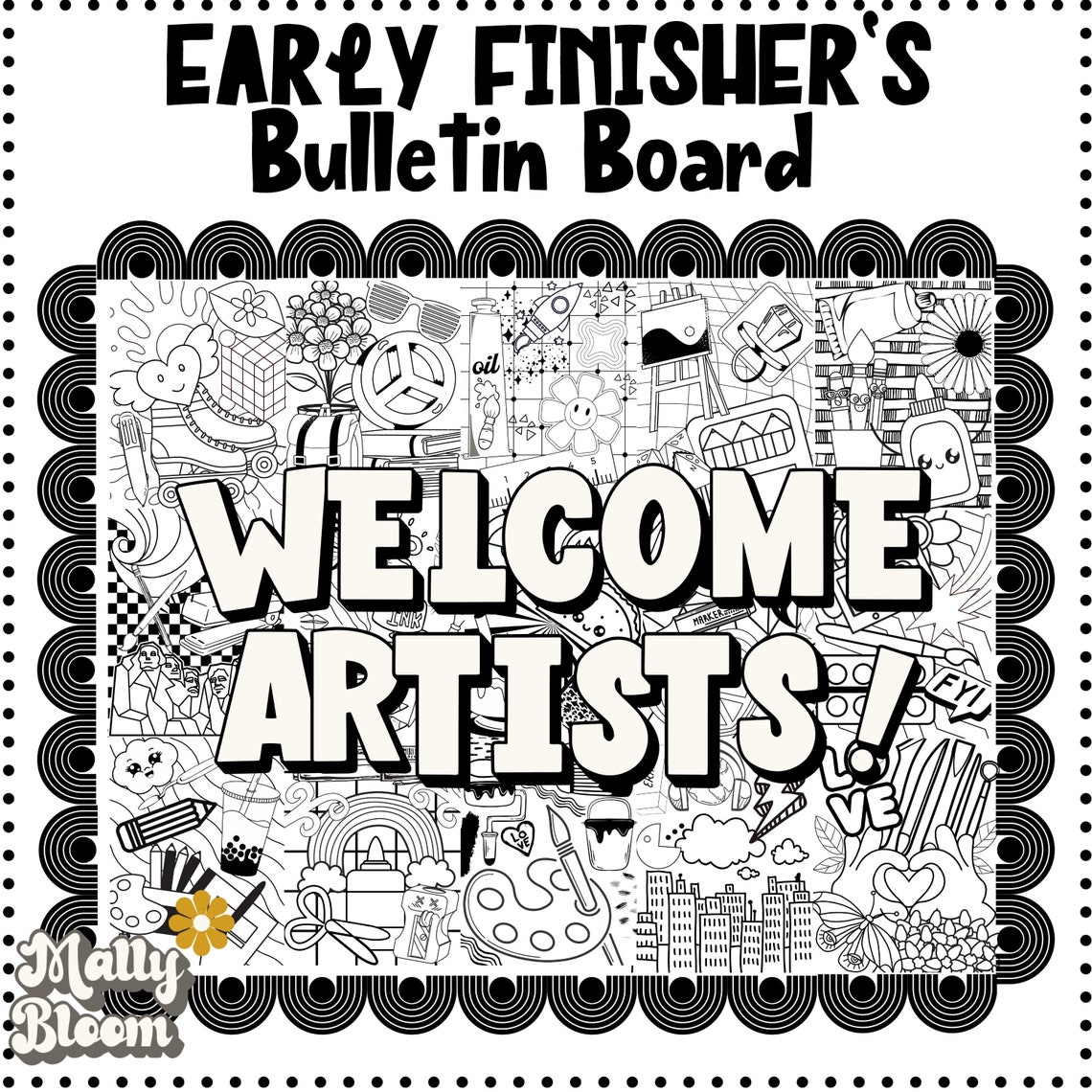Art Bulletin Board Kit Art Room Decor Art Teacher Decor - Etsy