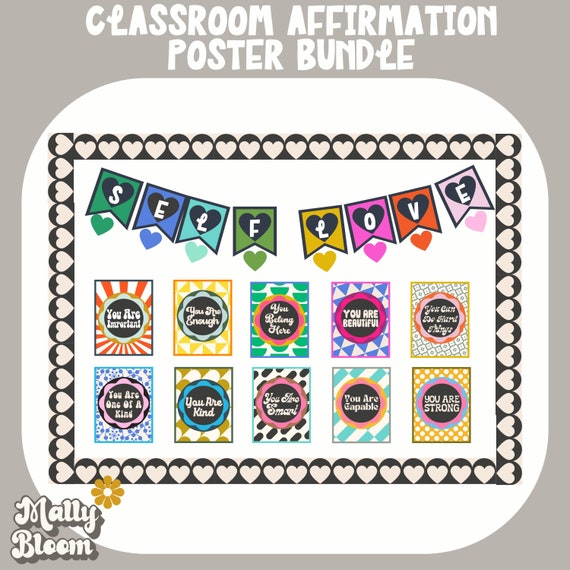 Affirmations for Classroom Poster Bundle Growth Mindset - Etsy