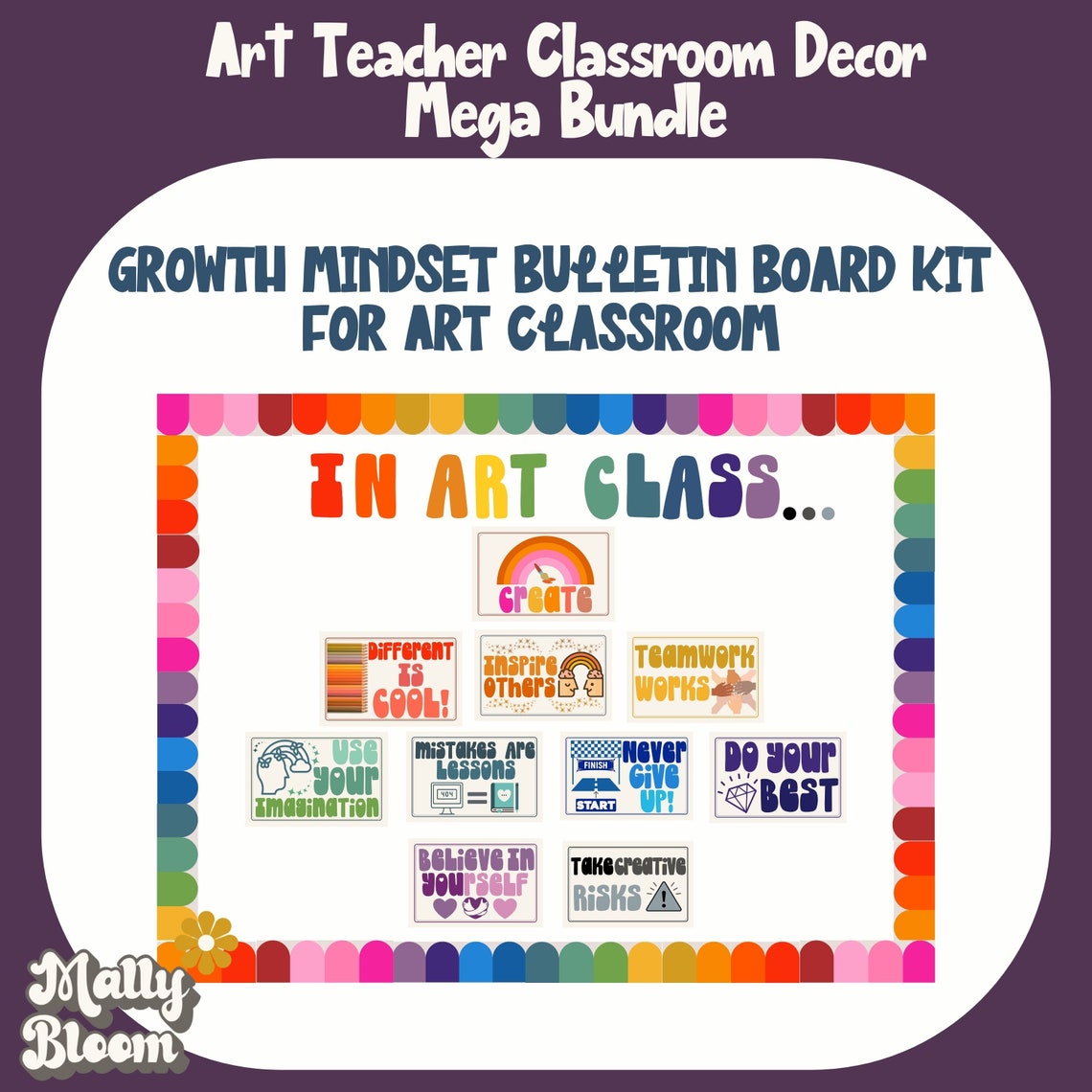 Rainbow Elements of Art Classroom Decor Bundle,principles of Design ...