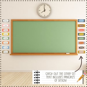 Elements of Art Word Wall Art, Classroom Decor, Word Wall Signs, Art ...