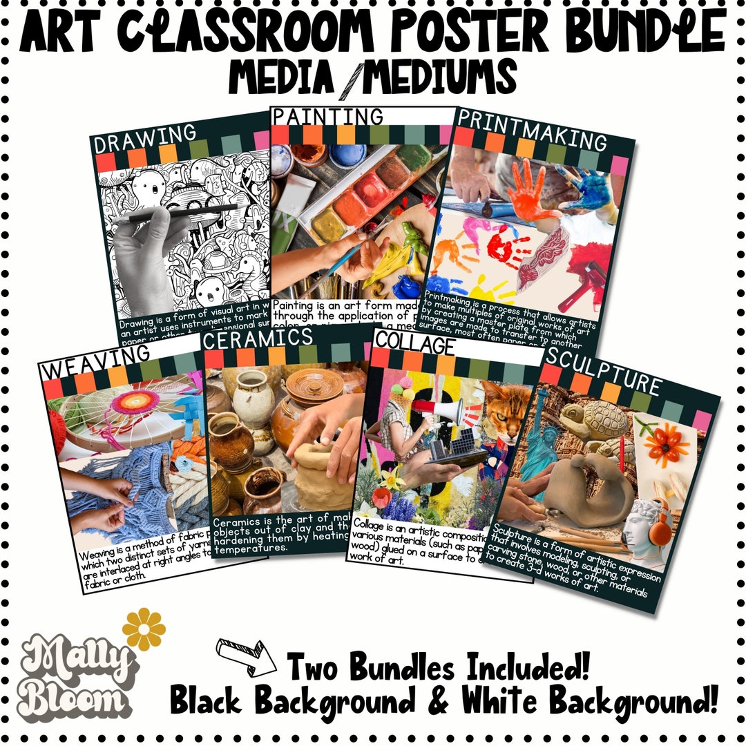 Art Classroom Poster Bundle, Classroom Decor, Classroom Poster Bundle ...