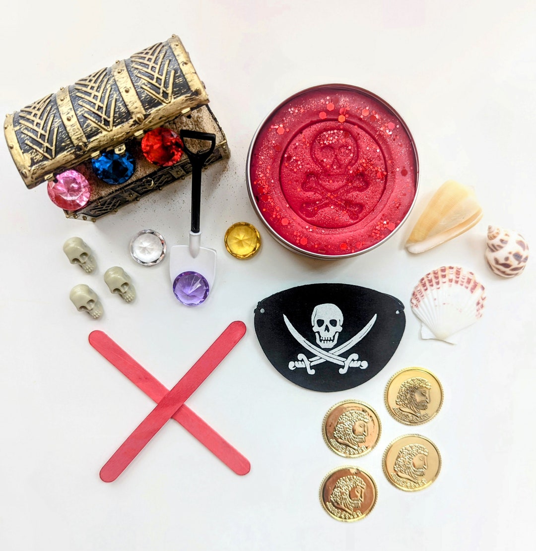 Pirate Play Dough Sensory Kit | Pirate Red Play Dough | Pirate Play - Etsy