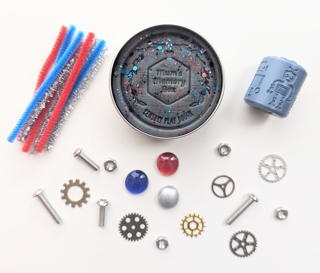 Robot Play Dough Sensory Kit Robot Play Dough Roller Robot Sensory Base ...