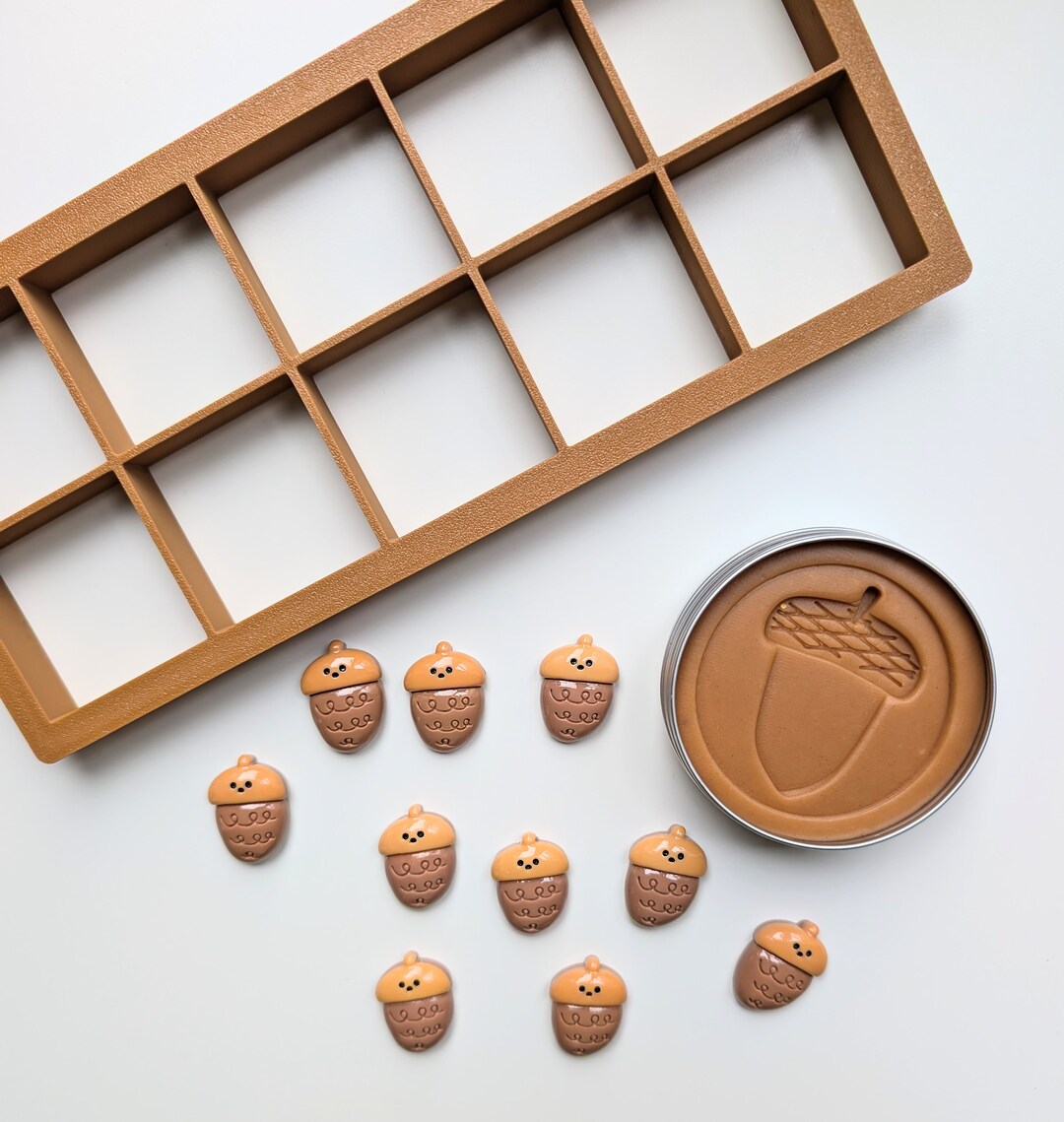 Autumn Acorn Sensory Play Dough Cute Acorns Education Counters Tens ...